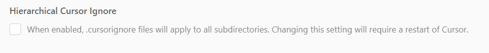 Hierarchical Cursor Ignore - Discussions - Cursor - Community Forum