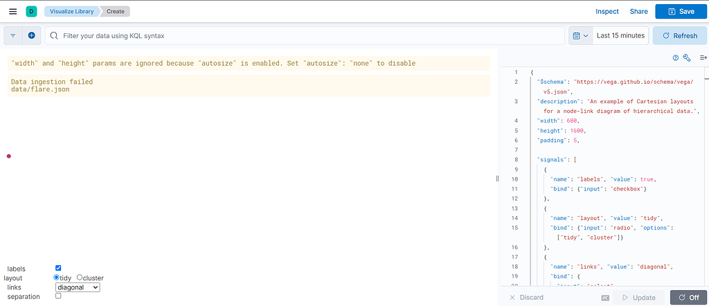 Vega tree layout is not working in kibana - Kibana - Discuss the Elastic Stack