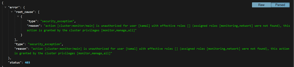 Getting cluster security error after login - Elasticsearch - Discuss the Elastic Stack
