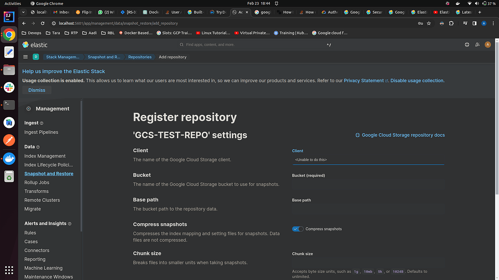 How to create Client while registering GCS as repository? - Elasticsearch - Discuss the Elastic ...