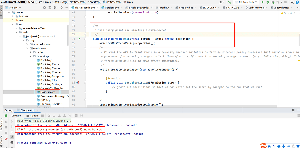 Description Failed to start elasticSearch source code compiling on Windows - Elasticsearch ...