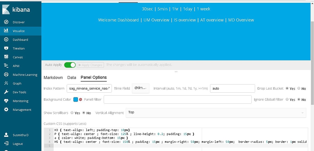 How to align 2 lines of text in visual builder markdown - Kibana ...