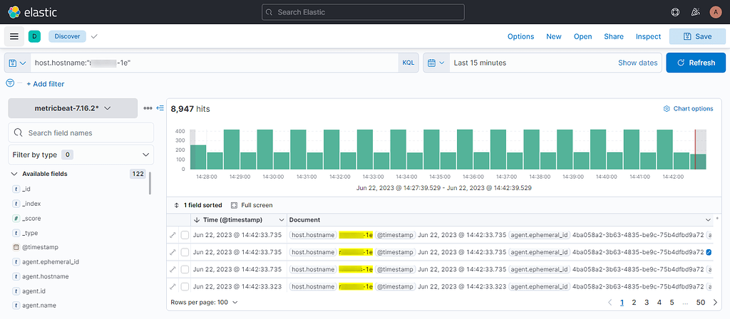 Metricbeat installed machine is not showing in kibana monitor - Metrics - Discuss the Elastic Stack