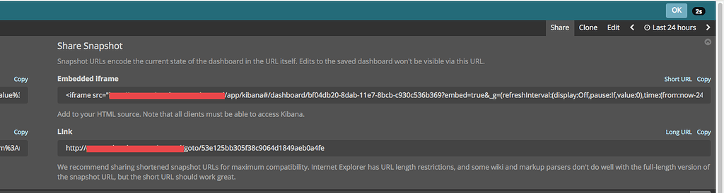 Kibana Sharing - Short URL - Kibana did not load properly - Kibana - Discuss the Elastic Stack