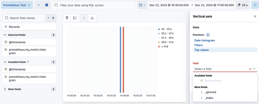 Unable to visualize histogram data - Kibana - Discuss the Elastic Stack