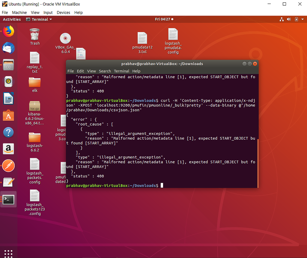 Errors while uploading data into elasticsearch - Elasticsearch - Discuss the Elastic Stack