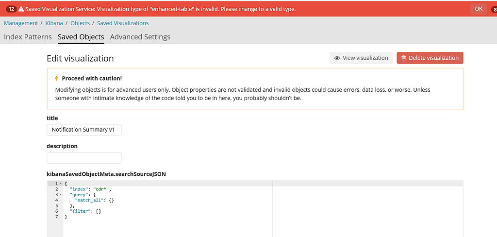 Kibana visualization error - Kibana - Discuss the Elastic Stack