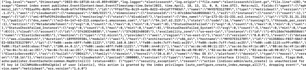 Action [indices:admin/auto_create] is unauthorized for API key id [AJJWM4ABcxc0XhdJgk1e] of user ...
