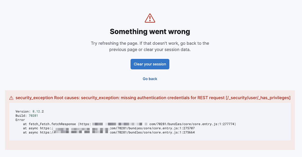 Randomly Encountered Auth Errors In Kibana Severity Increased Kibana Discuss The Elastic Stack