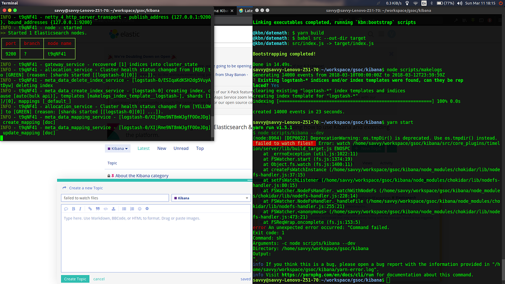 Failed To Watch Files Kibana Discuss The Elastic Stack