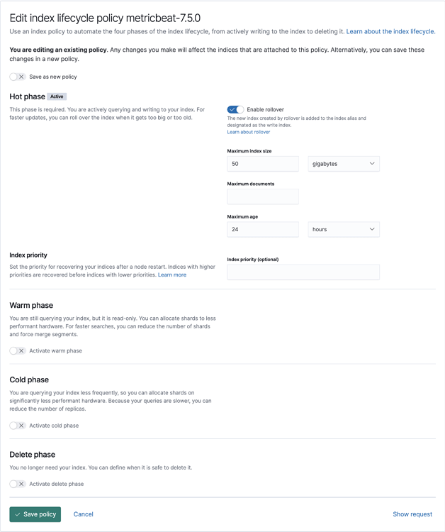 Index lifecycle create index every day - Kibana - Discuss the Elastic Stack