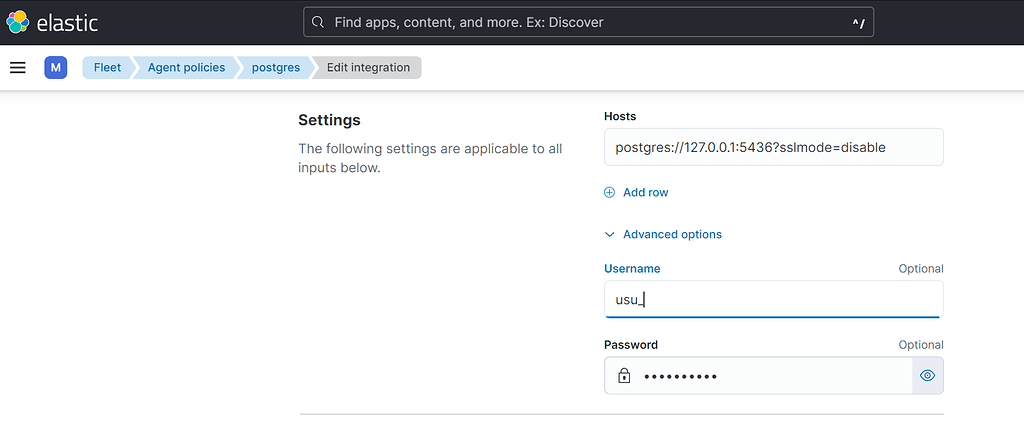 Postgres integration Fleet - Beats - Discuss the Elastic Stack