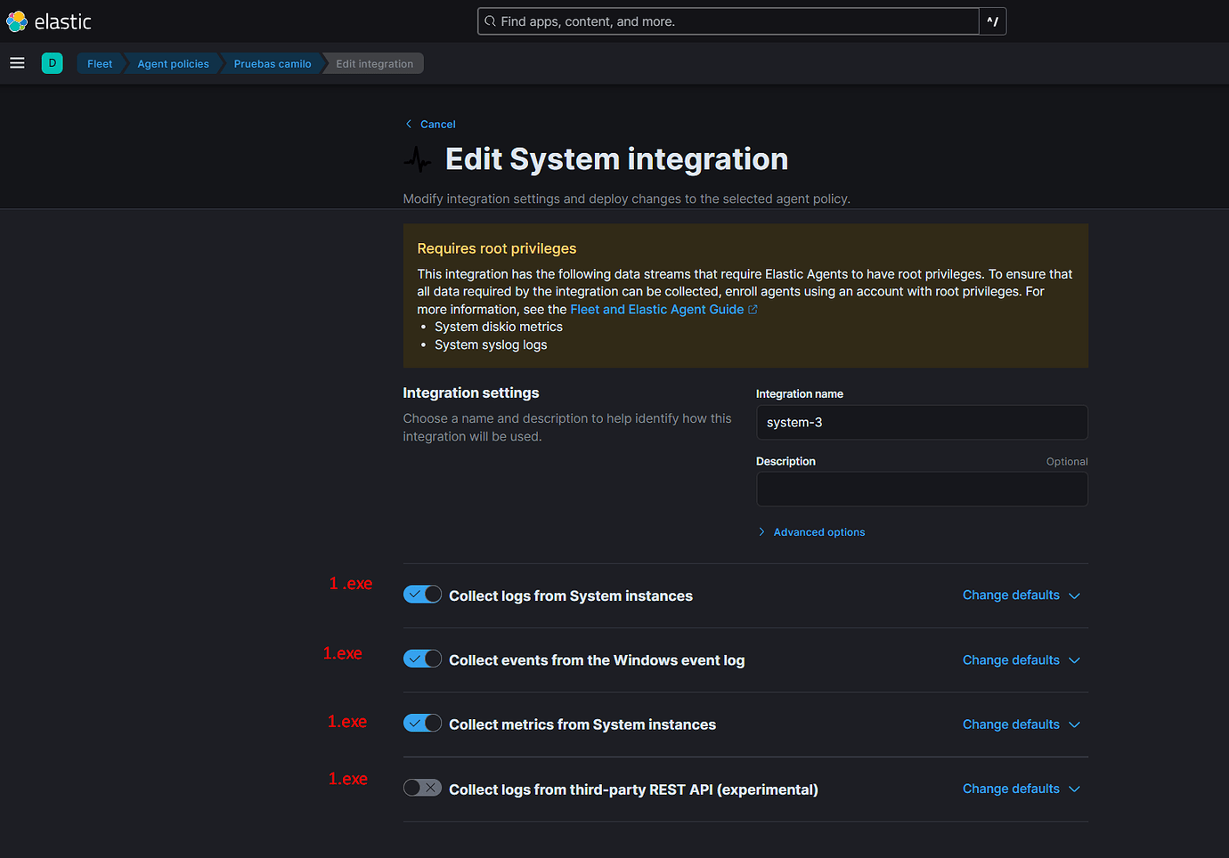 Using Windows integration with policy that is applied to both Windows and Linux hosts - Elastic ...