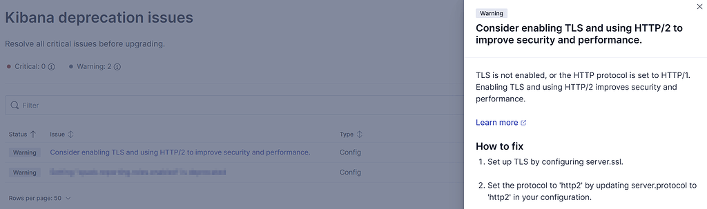 Kibana warning enabling TLS and using HTTP/2 while using NGINX - Kibana - Discuss the Elastic Stack