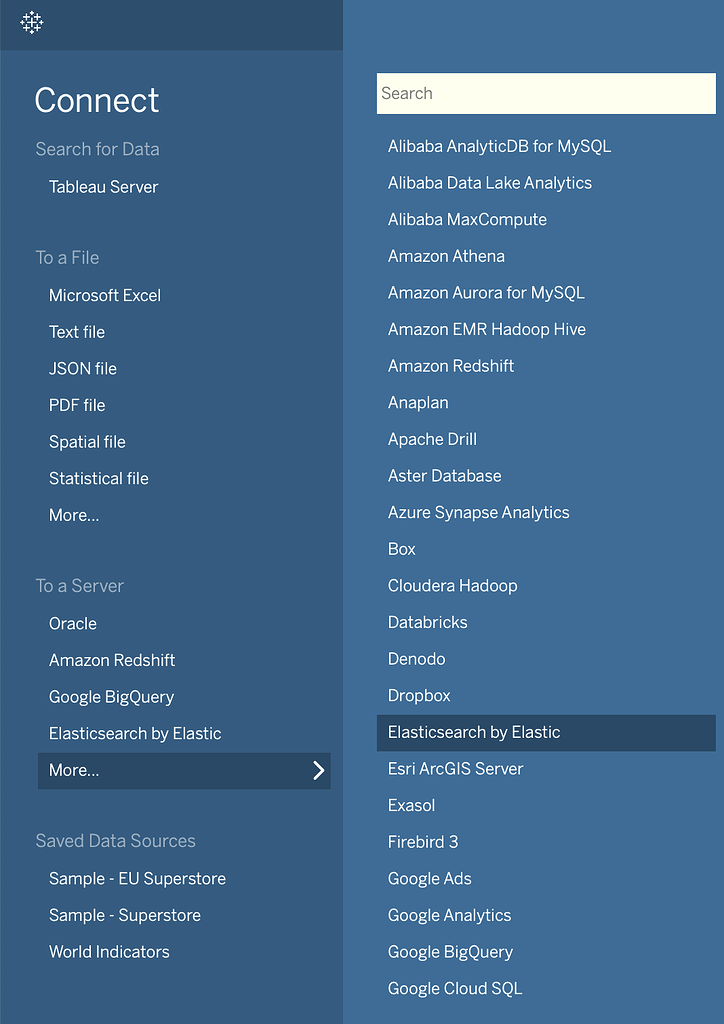 Tableau Connector with Elastic JDBC driver - Elasticsearch - Discuss the Elastic Stack