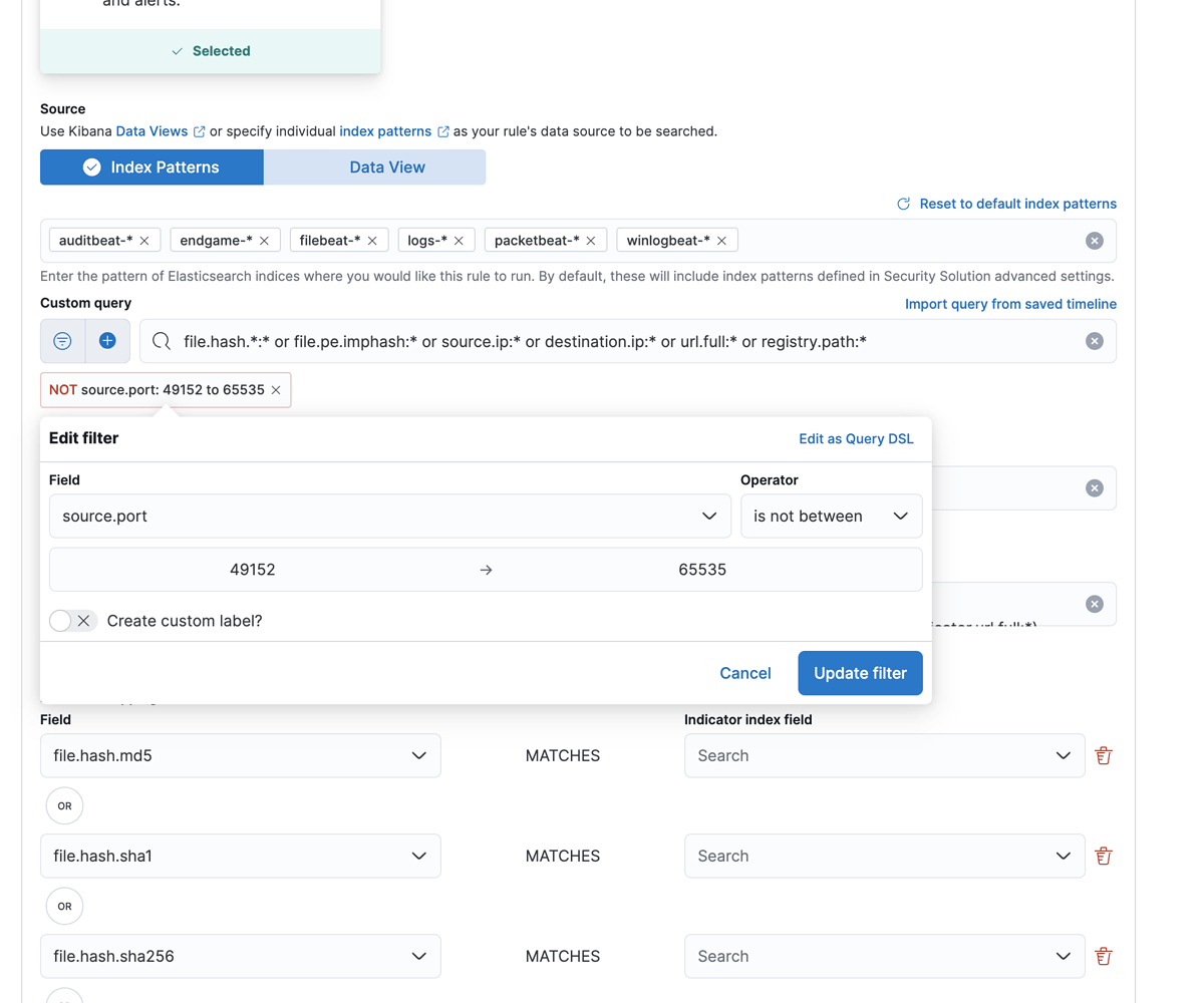 Tons of Alerts Using "Threat Intel Indicator Match" - Elastic Security - Discuss the Elastic Stack