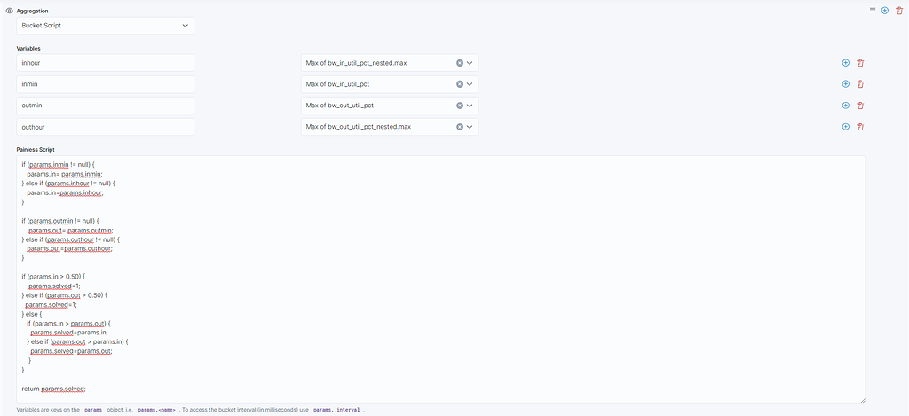 Setting A Custom Variable In Tsvb Bucket Script Kibana Discuss The Elastic Stack