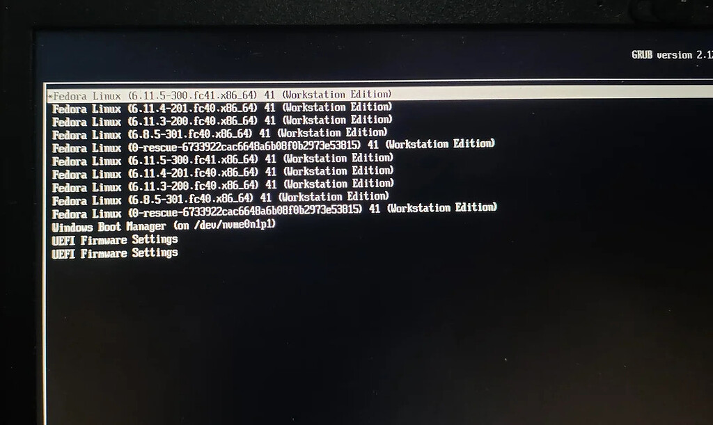 Issue in Grub after installing fedora 41 - Fedora Discussion