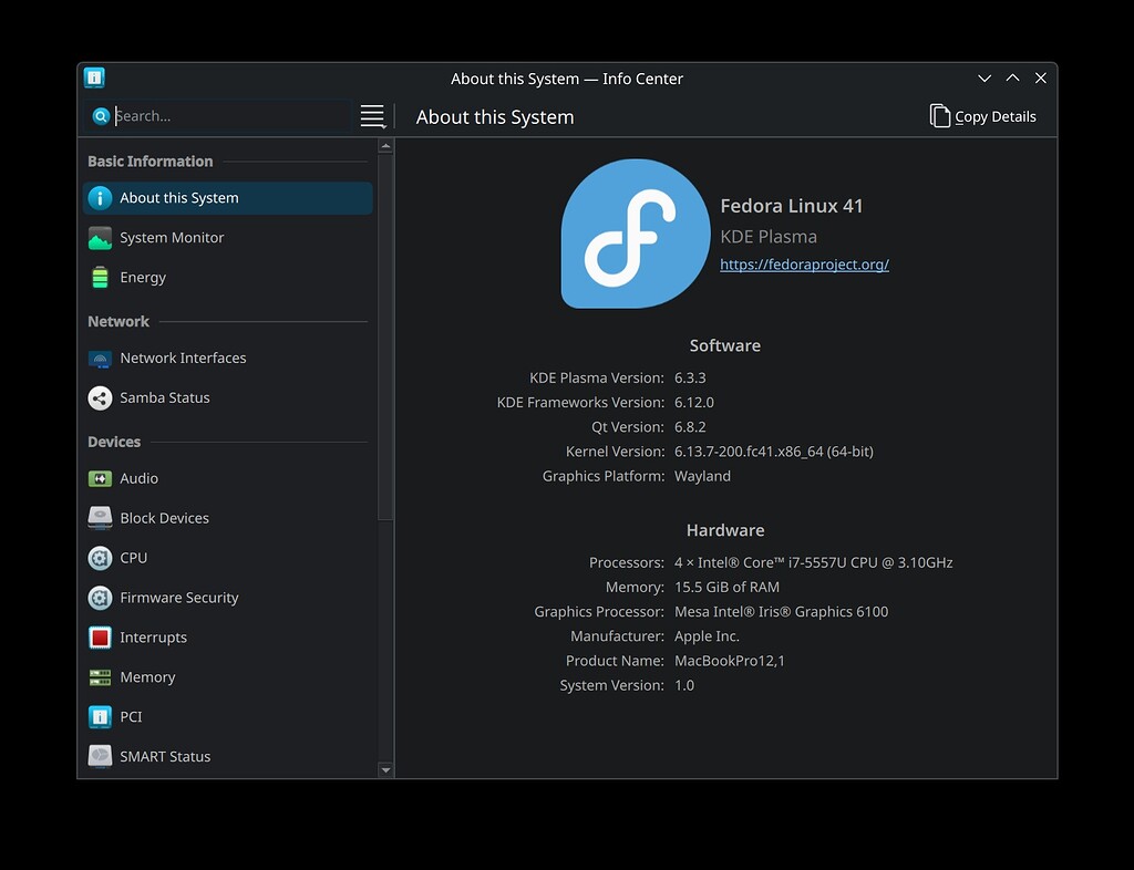 A 10 years old Macbook Pro gets a new life with Fedora 41 KDE - Fedora Discussion