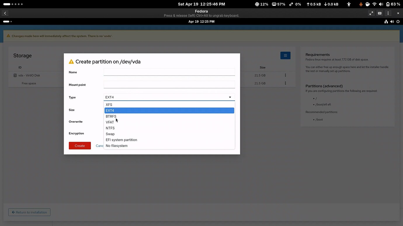 Guide Fedora 42 Workstation Manual Partition Withwithout Luks2 Encryption With Windows 11