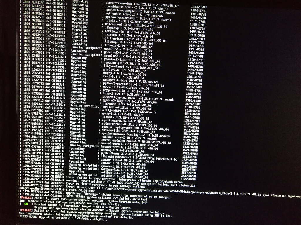 System upgrade to fedora 39 failed - Fedora Discussion System upgrade to fedora 39 failed - Fedora Discussion