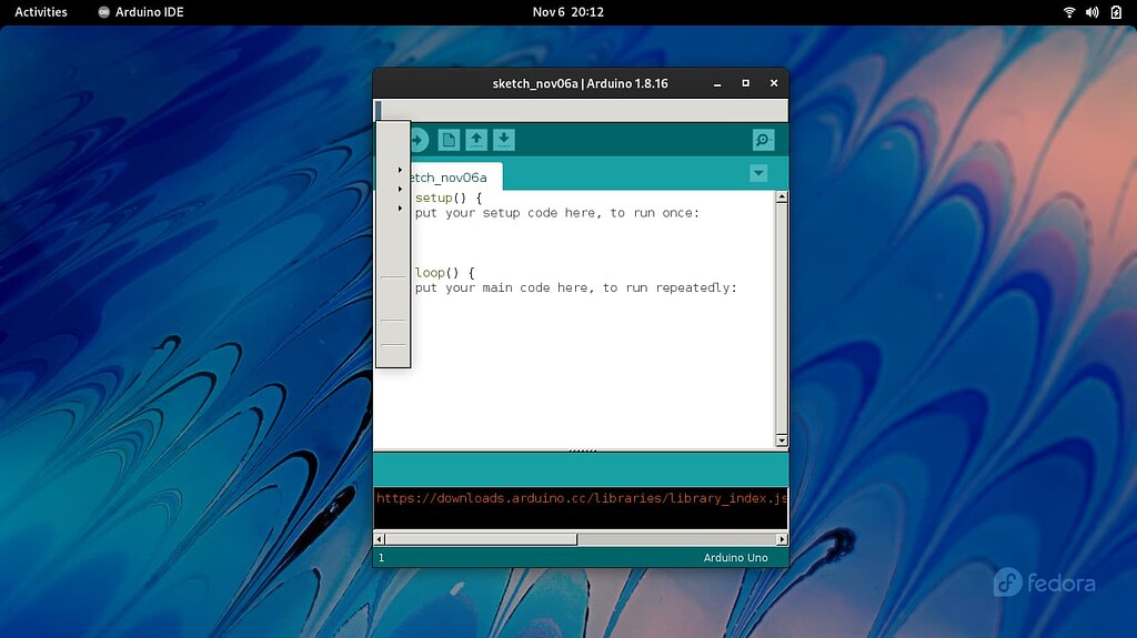 Menu bar issue with Arduino IDE - Fedora Discussion