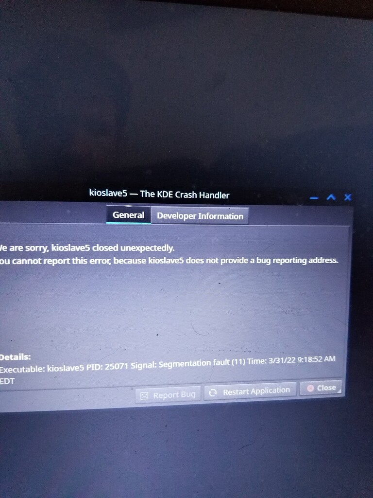 KDE error - Fedora Discussion