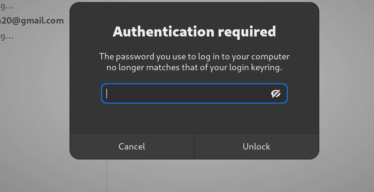 Keyring Authentication required prompt every login - Fedora Discussion