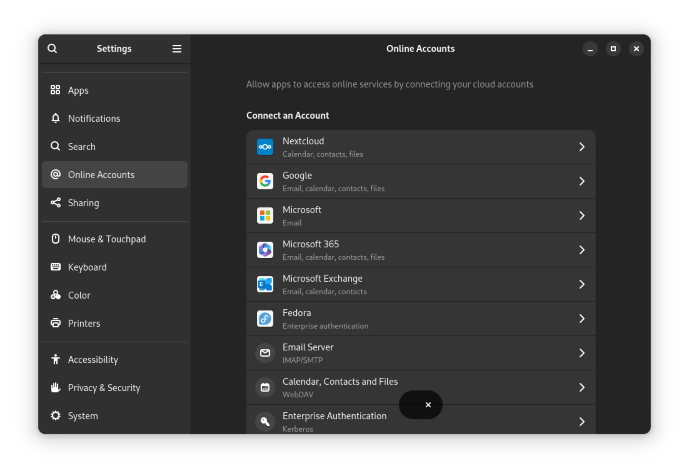 Fedora 41 Online Accounts cannot connect with Google Account - #3 by ...