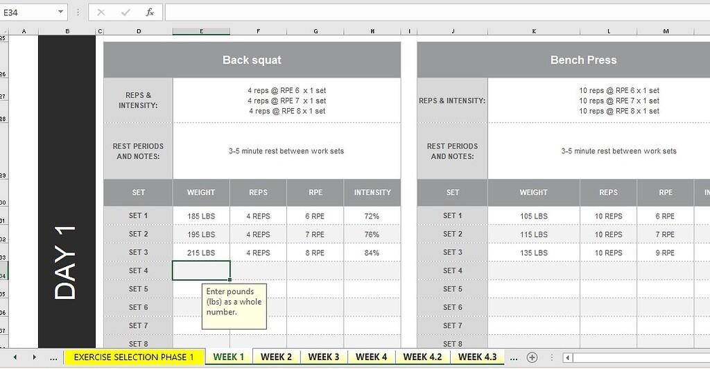 Problems with Beginner Template Excel Spreadsheet - Programming ...