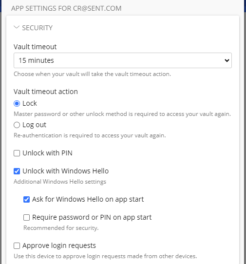 How to avoid BW for Windows to pop-up everytime the unlock timeout ...