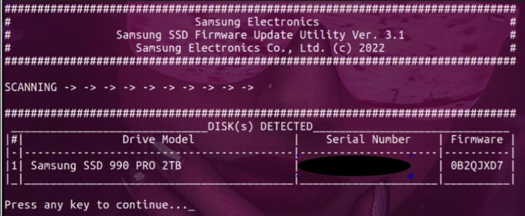 [SOLVED] Samsung SSD 980 Pro firmware update on linux - how? - Linux - Framework Community