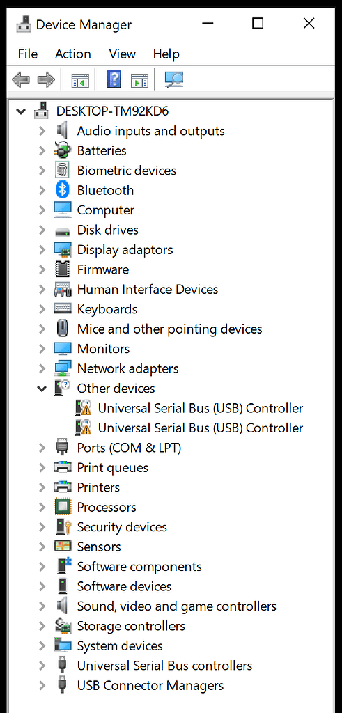Universal Serial Bus (USB) Controller Not Installed in Device Manager ...