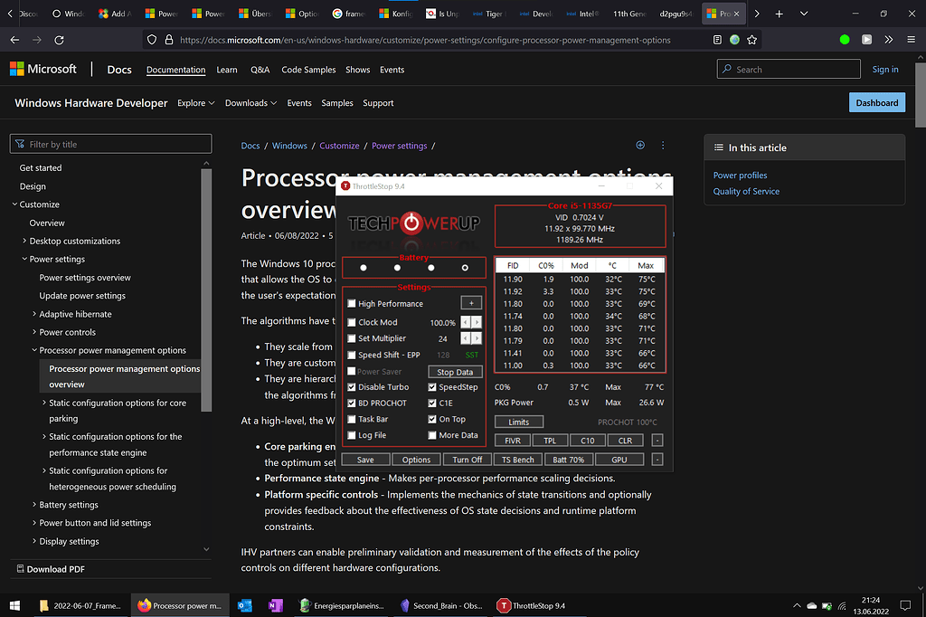 Power optimizations under Windows: lower temps, longer battery life ...