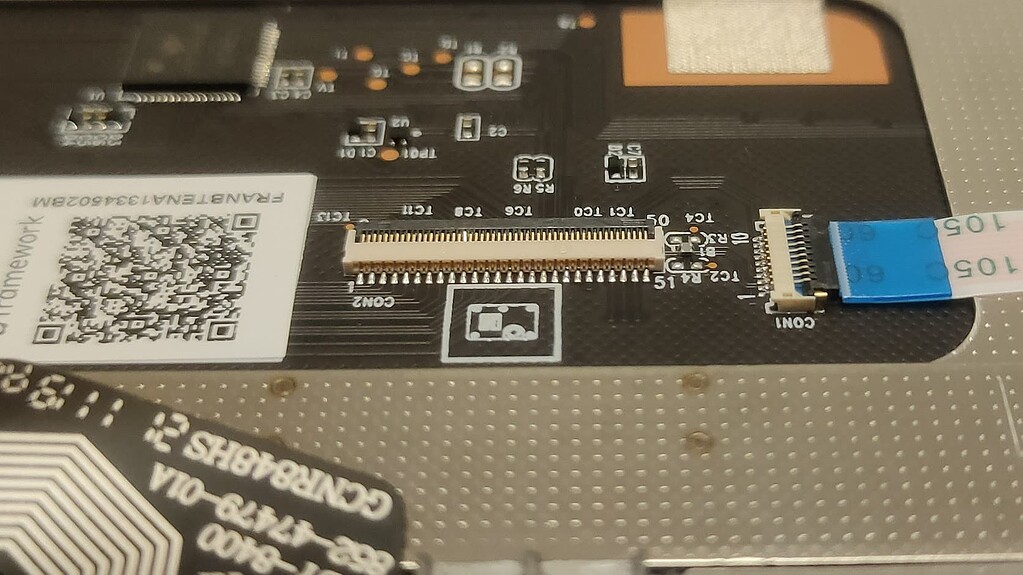 Keyboard connector on Trackpad broken/bent pin - Framework Laptop 13 ...