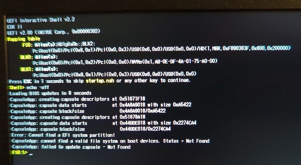 [SOLVED] EFI bios update - "cannot find EFI system partition" - Community Support - Framework ...