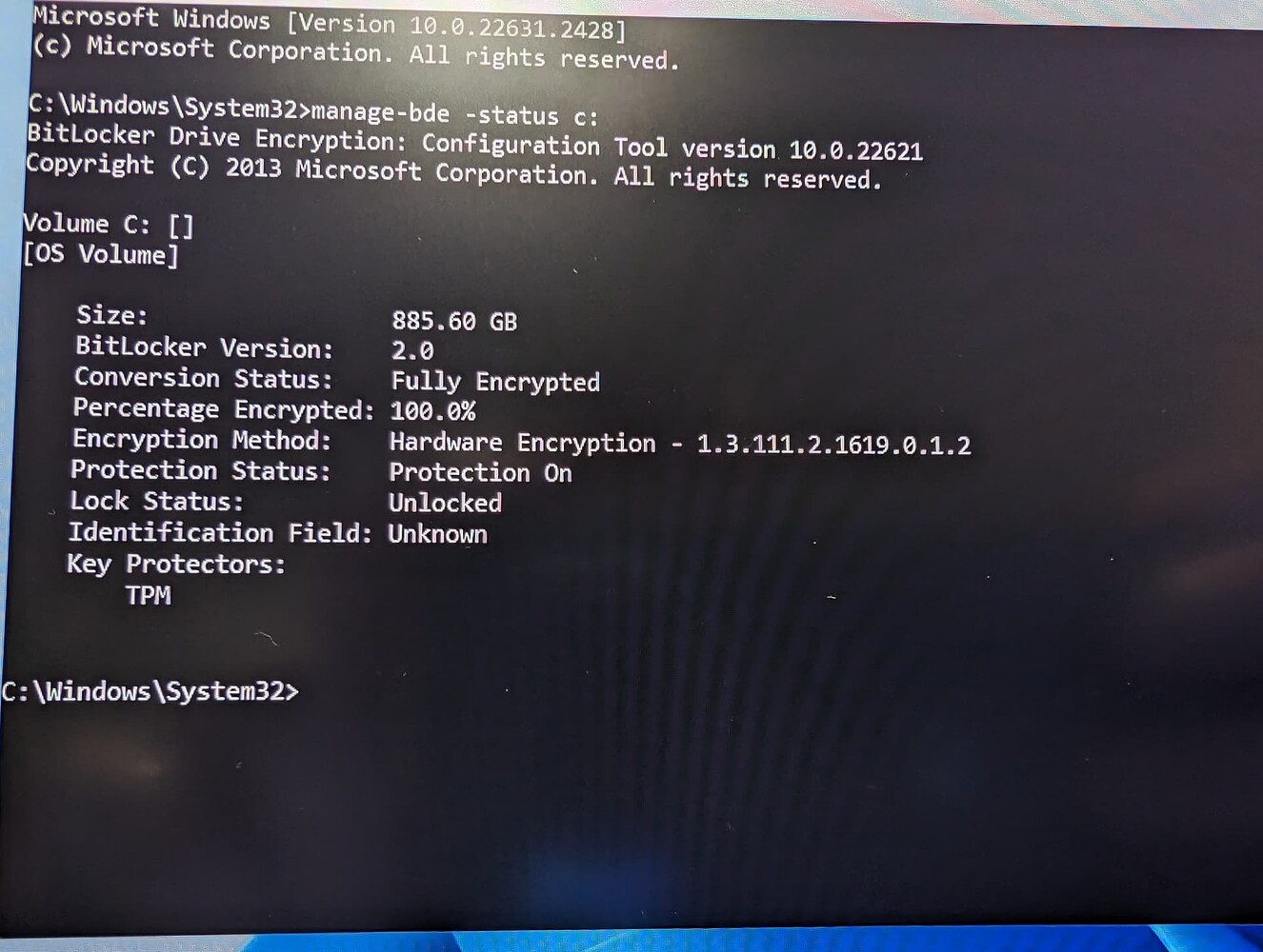 Issues enabling BitLocker hardware encryption (Windows Encrypted Hard ...