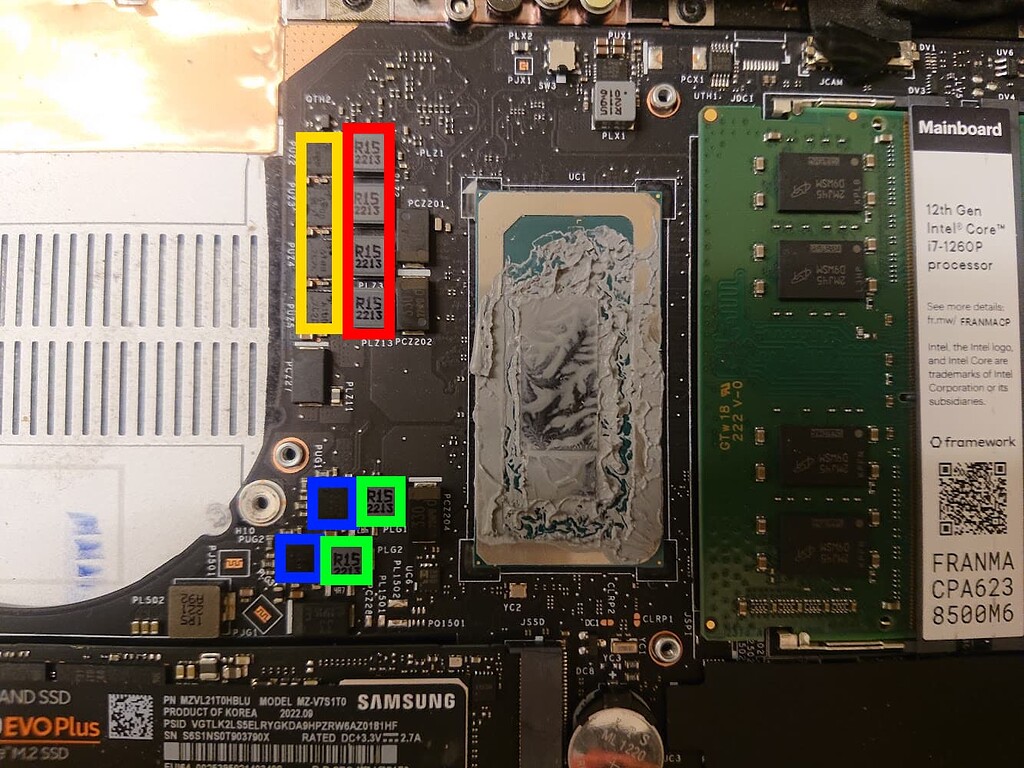 VRM Thermal Pads Sizing Guide - Framework Laptop 13 - Framework Community