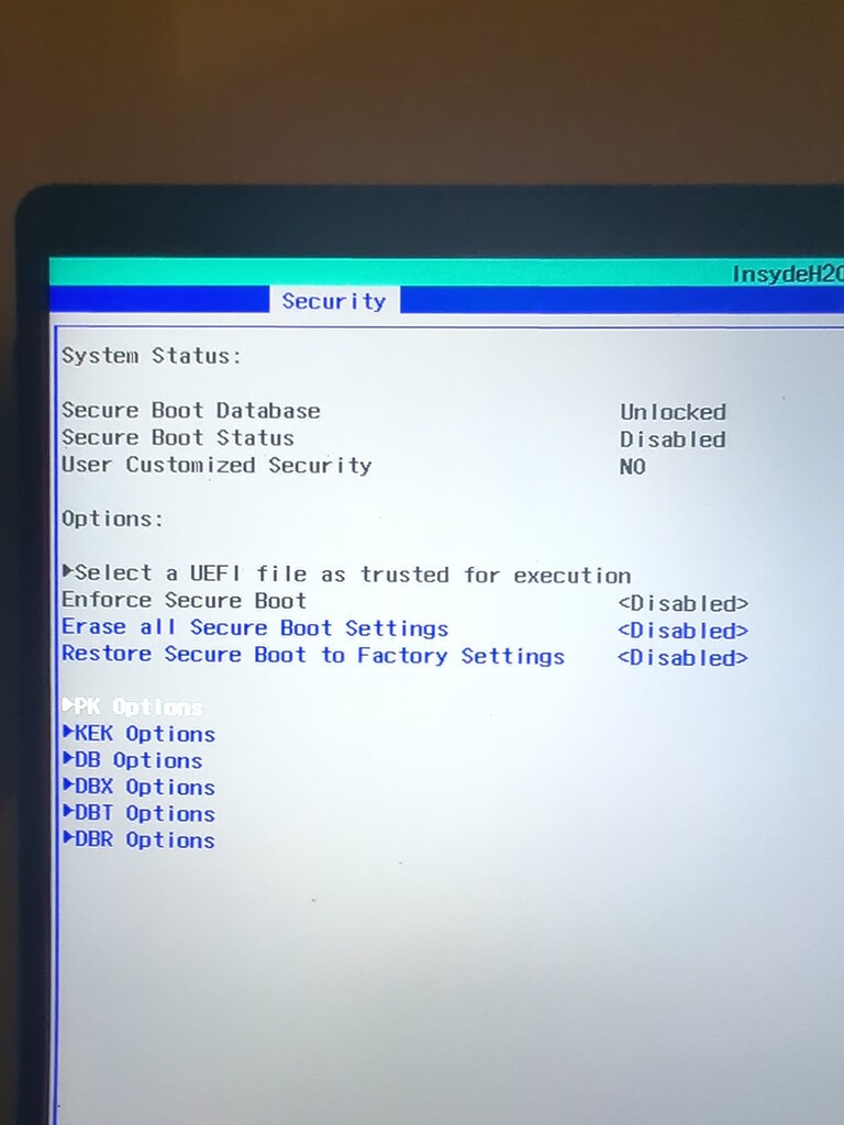 Secure Boot Stuck on Disabled - Community Support - Framework Community