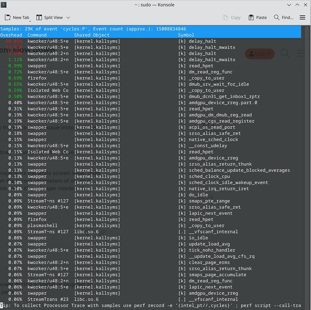 FW13 kworker stuck near 100% on Fedora 41 - Linux - Framework Community