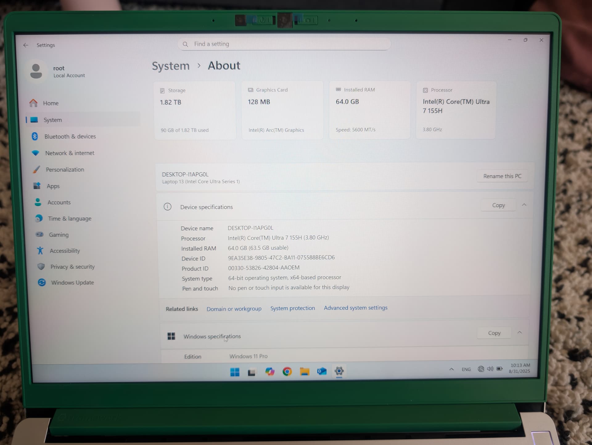 [SOLD] [US-NJ] Framework 13 | Intel Ultra 7 155H | 2Tb SSD | 64Gb RAM ...
