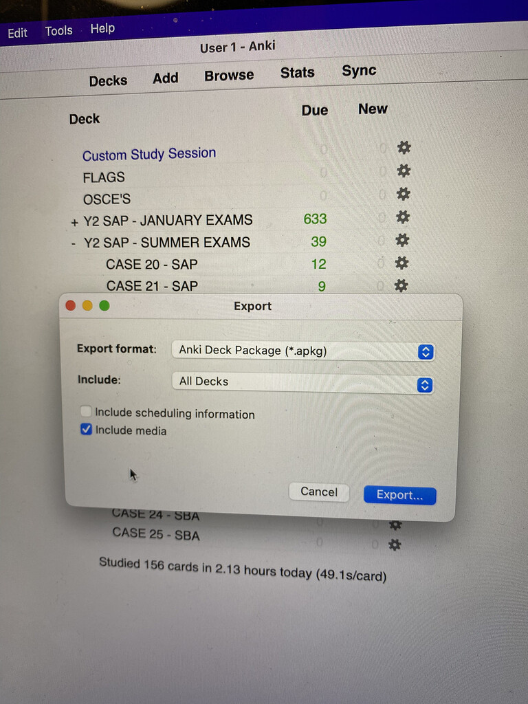HELP ! Sharing my anki decks with a friend - will is affect my deck ...
