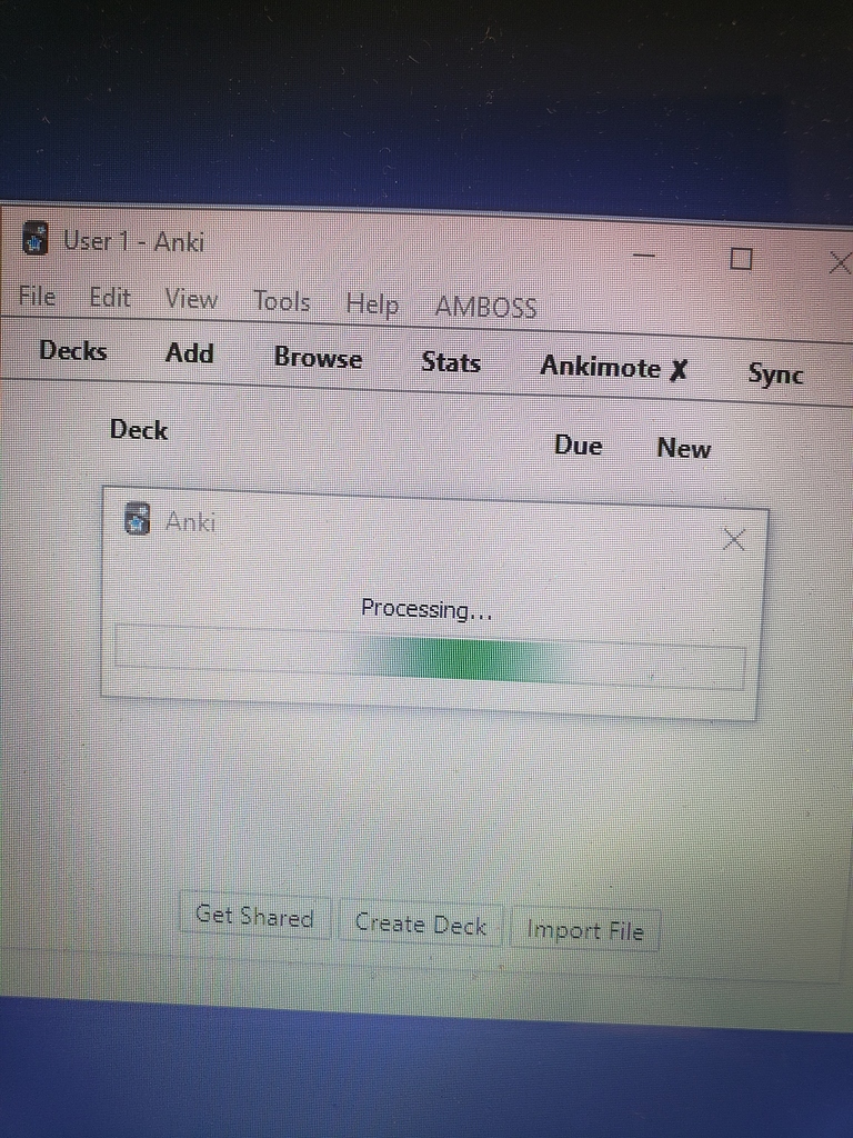 Processing on imported deck - Help - Anki Forums