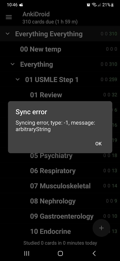 Error syncing ankidroid - Help - Anki Forums