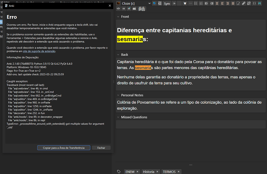 Error when trying to edit note - Add-ons - Anki Forums