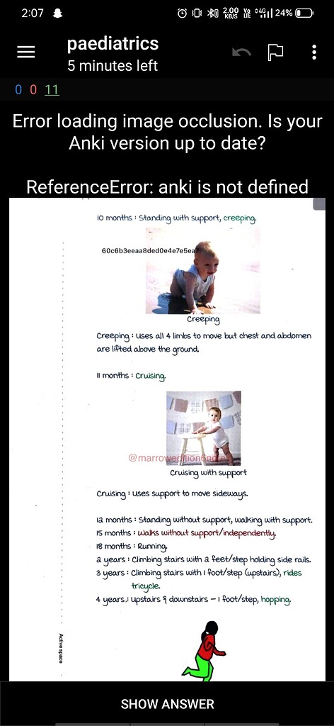 Image occlusion cards made on Ankimobile not working in ankidroid or ankiweb. Shows Error : anki ...