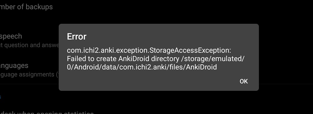 The directory cannot be created - Help - Anki Forums