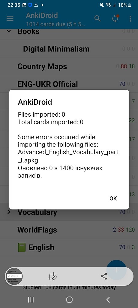 Import error ankidroid - Help - Anki Forums