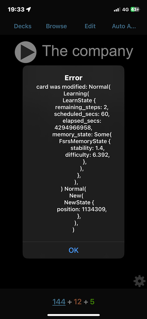 Error message “Error card was modified” - Help - Anki Forums