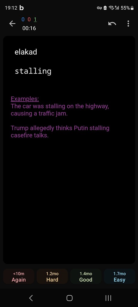 Change the color of example section - Help - Anki Forums